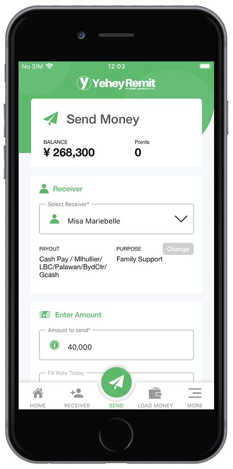 Send Money – Yehey Remit